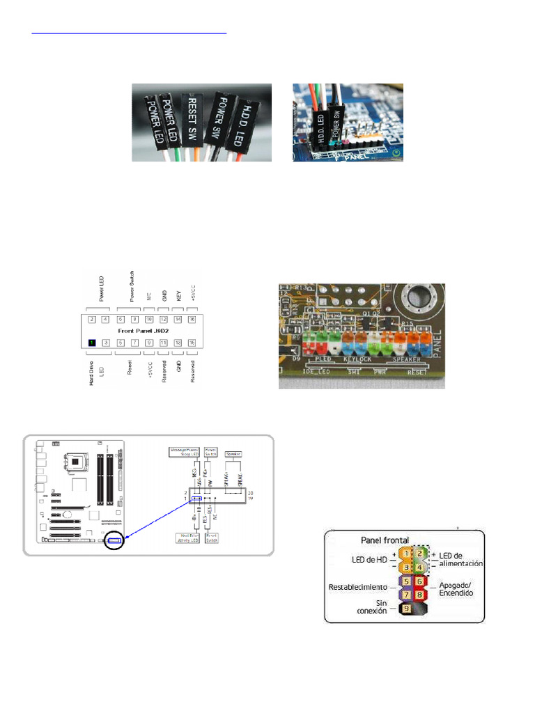 Conectores del Panel Frontal PC | PDF