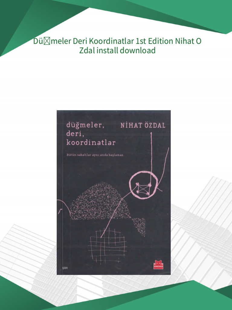 Düğmeler Deri Koordinatlar 1st Edition Nihat O Zdal Instant Download | PDF