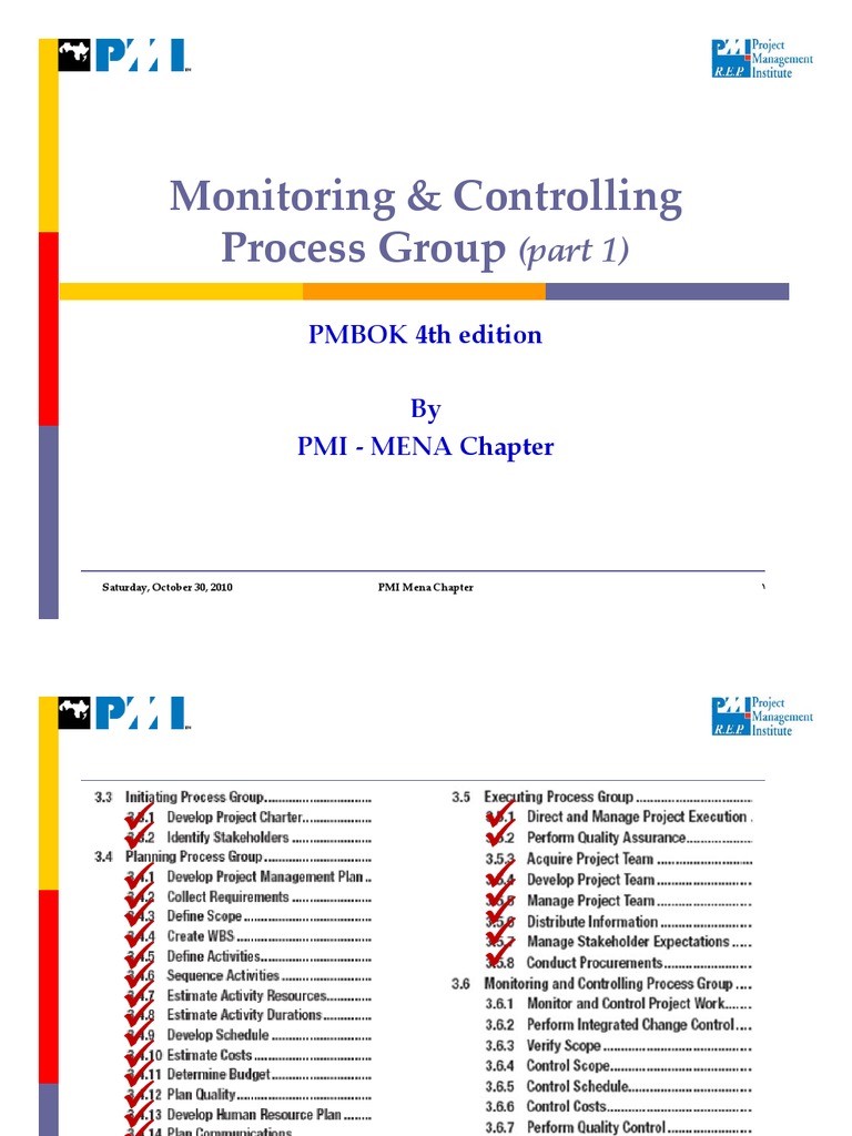 Monitoring & Controlling Process Group: (Part 1) | PDF | Accountability ...