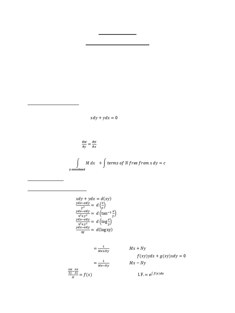 First Order and Higher Order Differential Equations | PDF | Equations | Elementary Mathematics