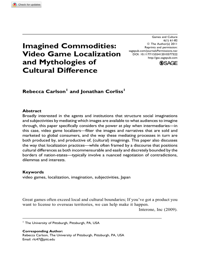 Video Game Localization and Culture | PDF | Video Games | Translations