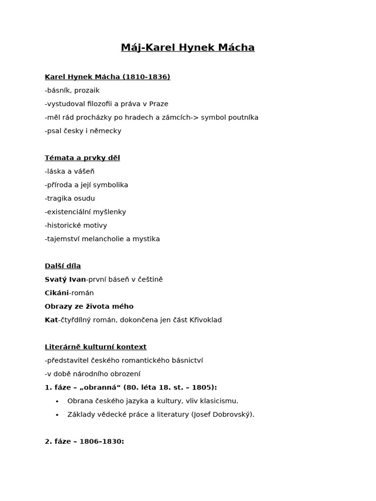 Máj-Karel Hynek Mácha | PDF