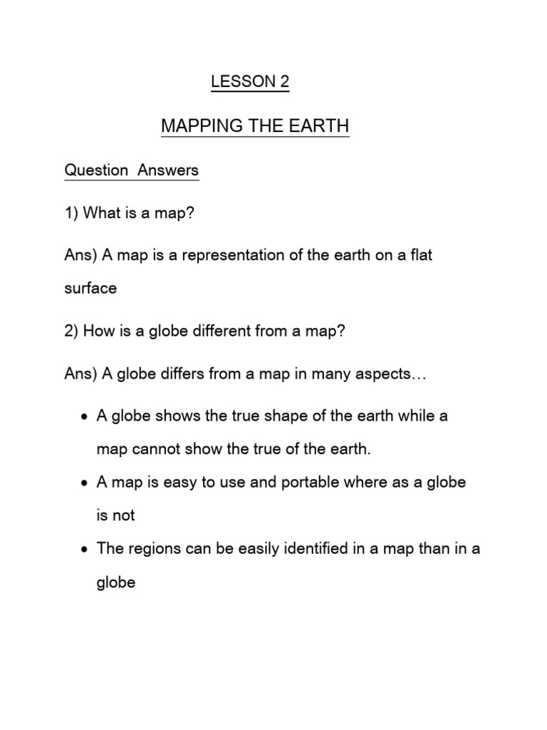 LESSON-2 Mapping The Earth | PDF