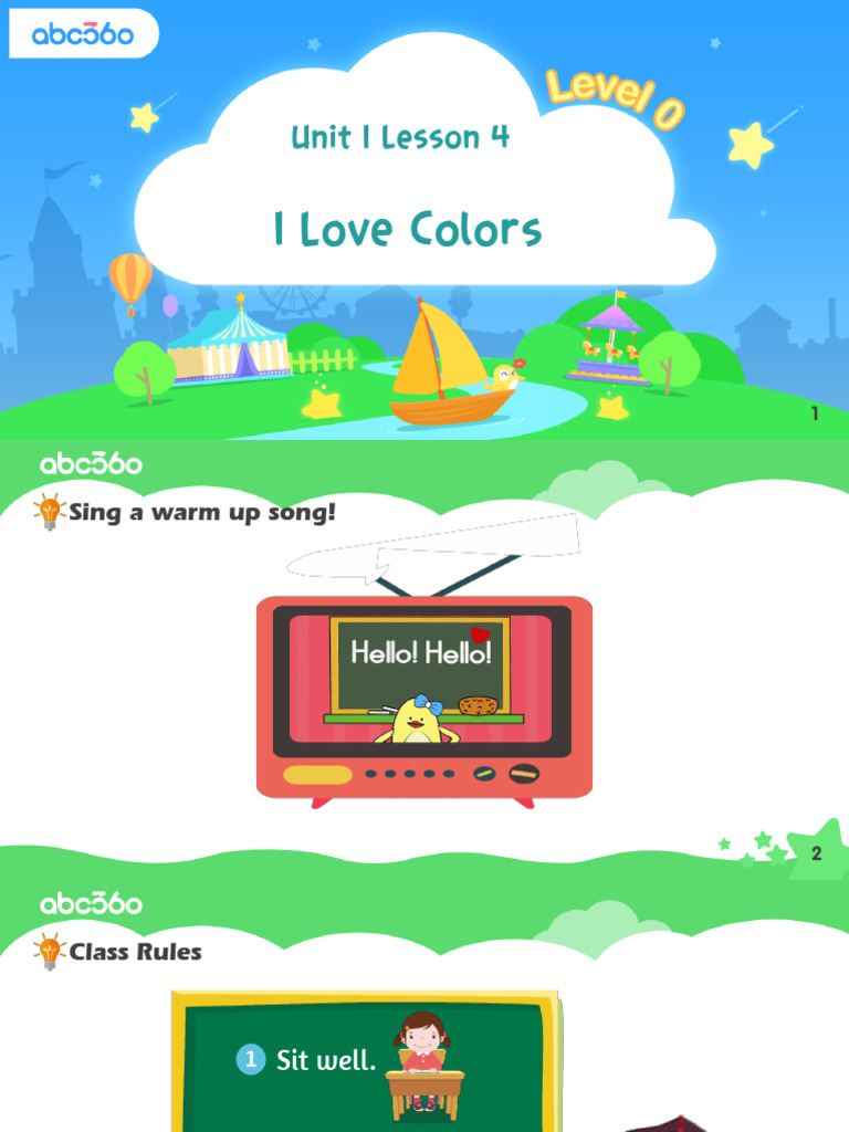Unit 1 Lesson 4 I Love Colors 1 | PDF