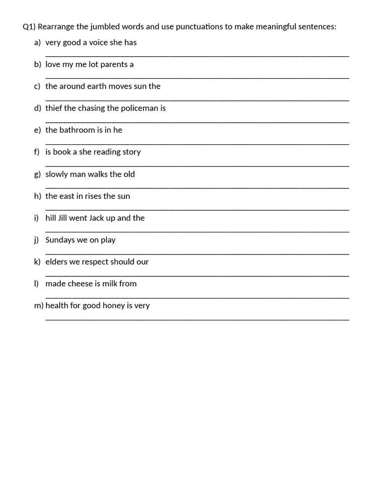 Rearrange Words Standard 2 | PDF | Zoology