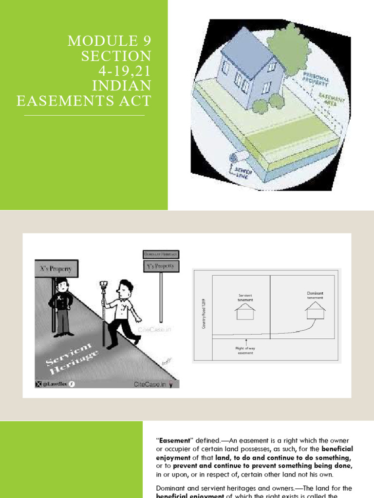 Main PPT - Easement | PDF | Property | Natural Resources Law