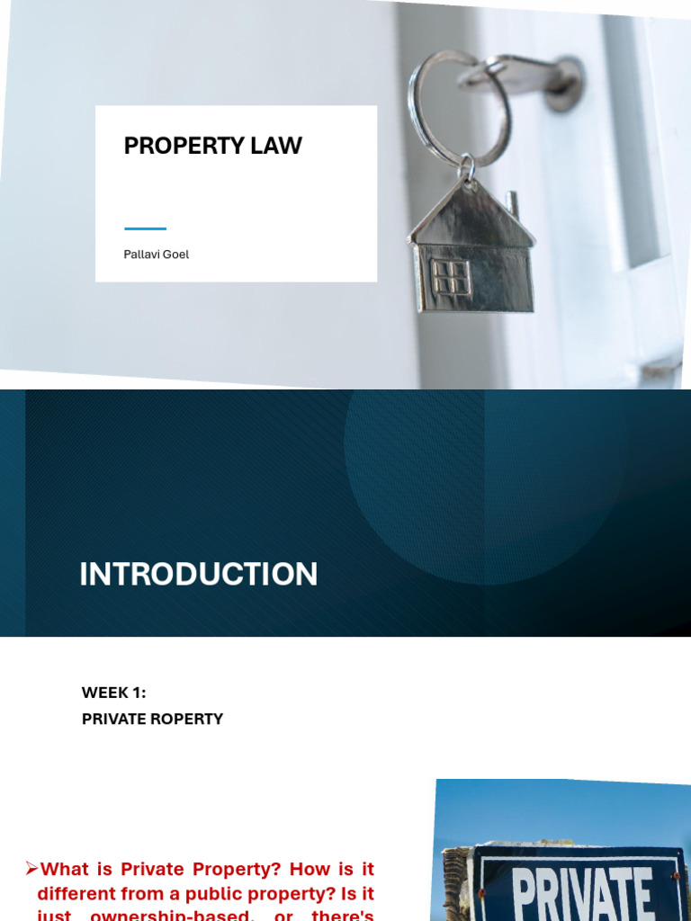 Main PPT - Private Property | PDF | Statutory Law | Common Law