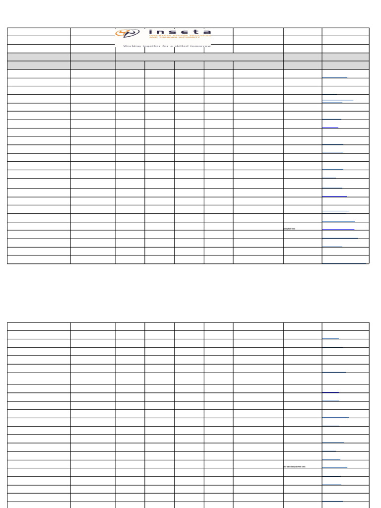 INSETA Accredited Provider List Final As at 31 March 2019 | PDF