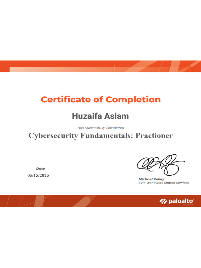 Cybersecurity Fundamentals - Beacon Certificate | PDF
