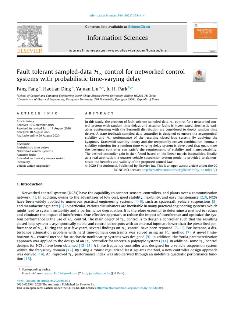 2021 Fang | PDF | Control Theory | Matrix (Mathematics)