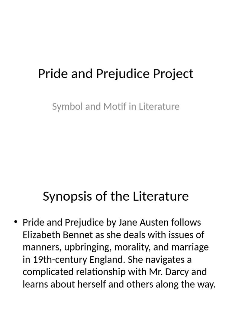 Pride and Prejudice Project | PDF