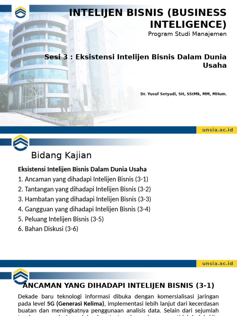 Tantangan dan Peluang Intelijen Bisnis | PDF