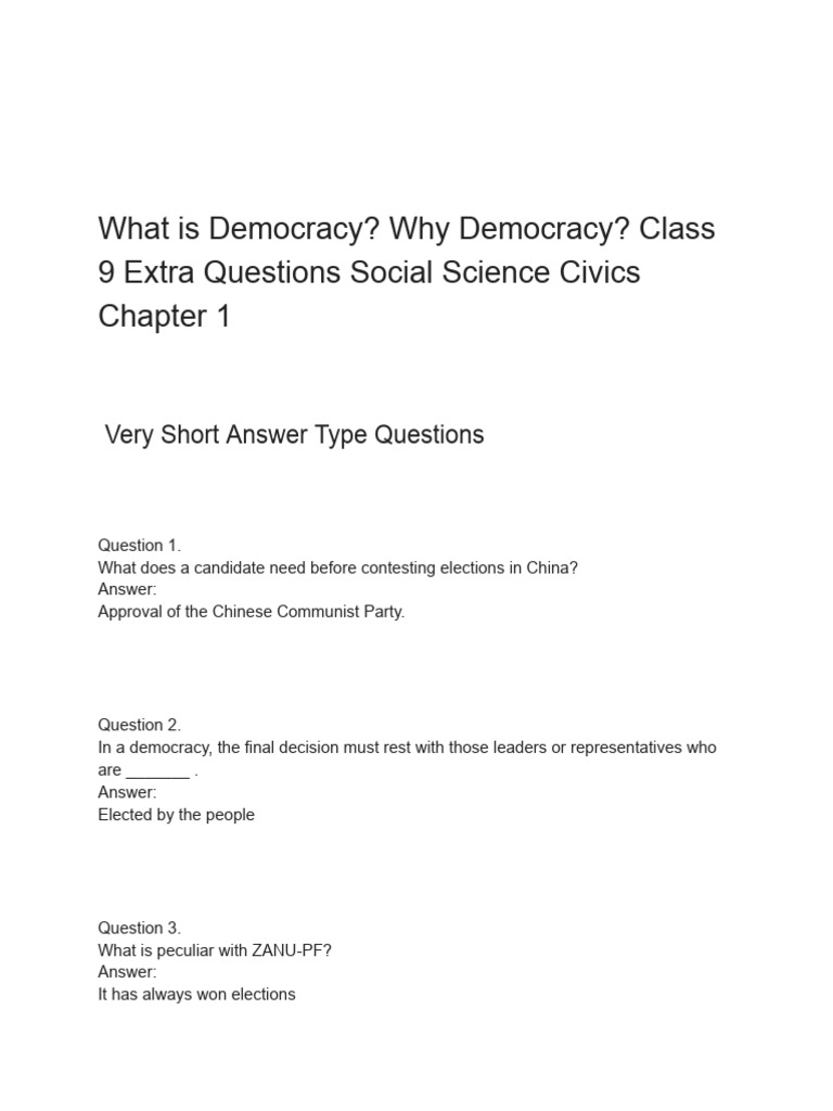 What is Democracy-Why Democracy | PDF | Democracy | Political Ideologies