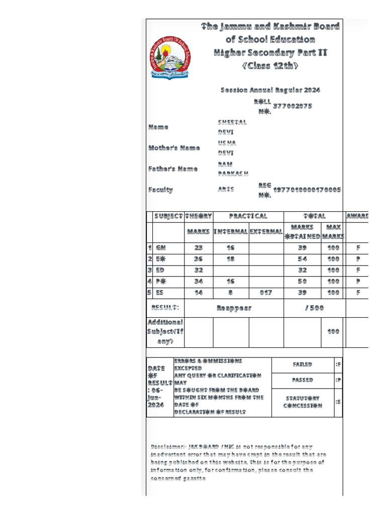 JKBOSE | PDF