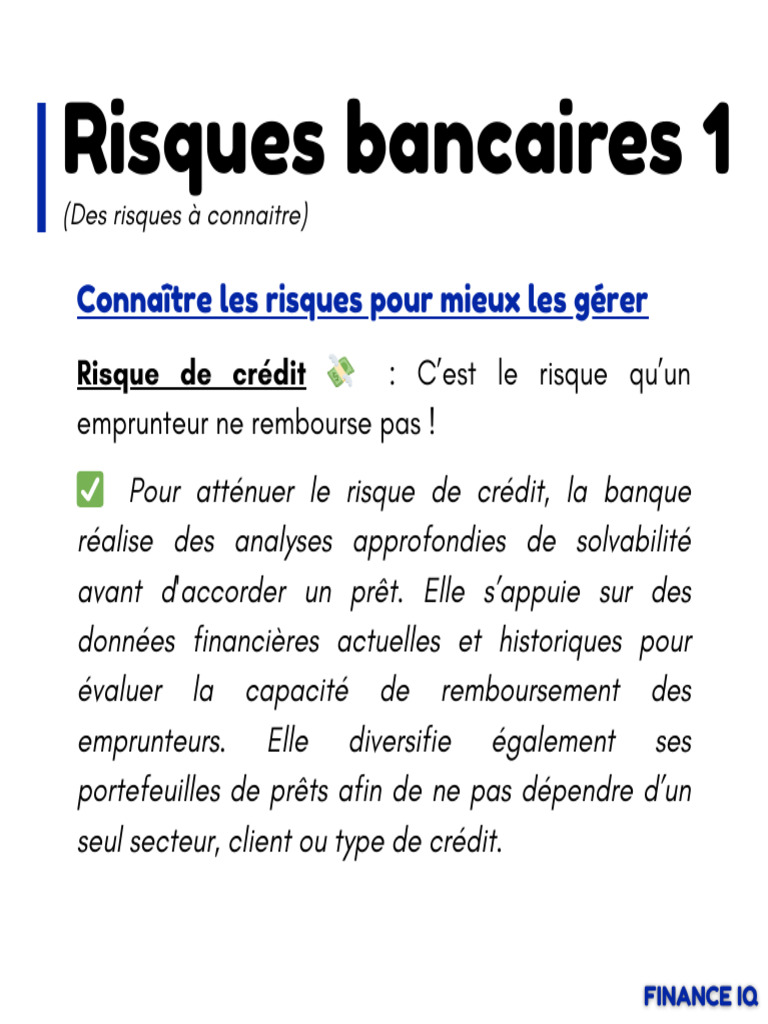 Types de risques bancaires à connaître | PDF | Risque financier | Banques