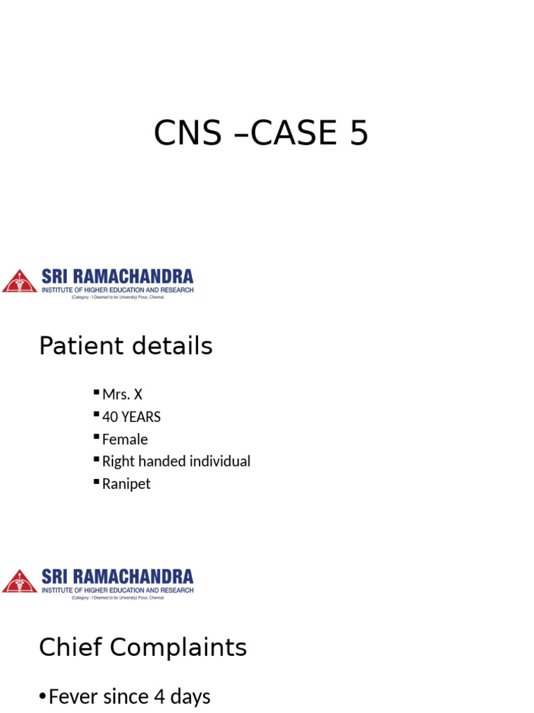 Cns-Case 5 | PDF | Anatomical Terms Of Motion | Human Leg