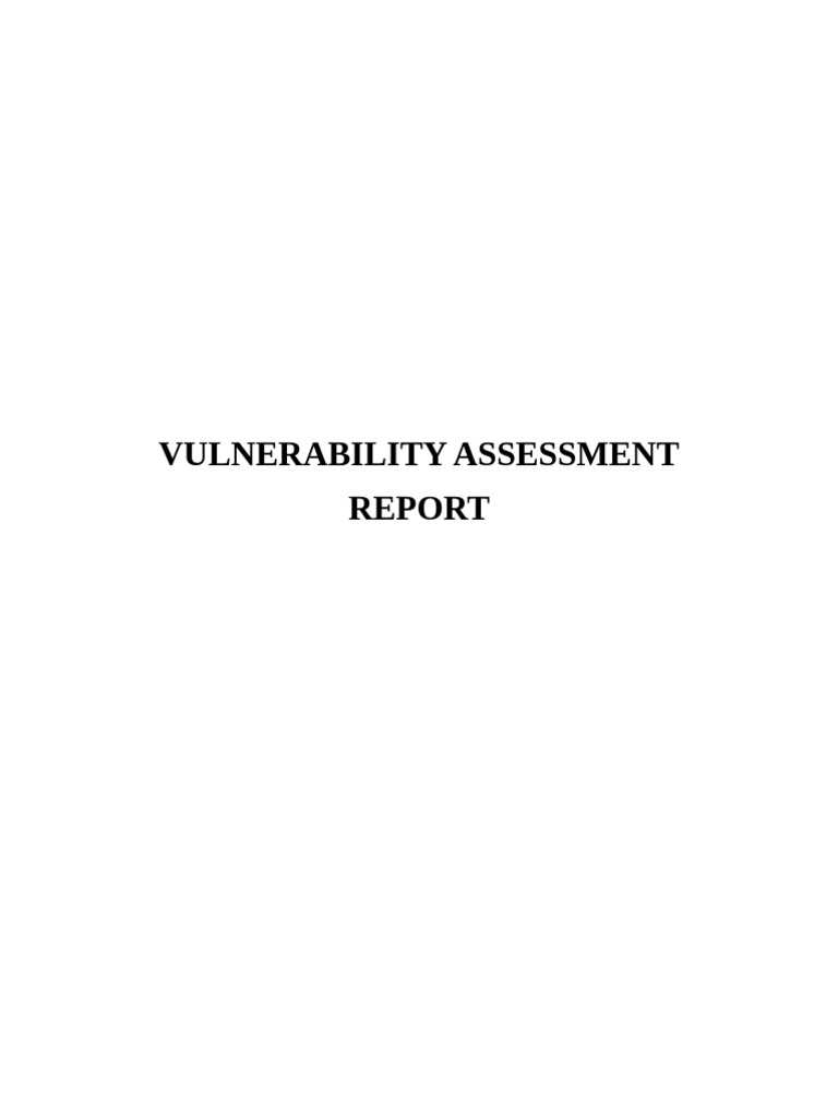 Vulnerability Assessment | PDF