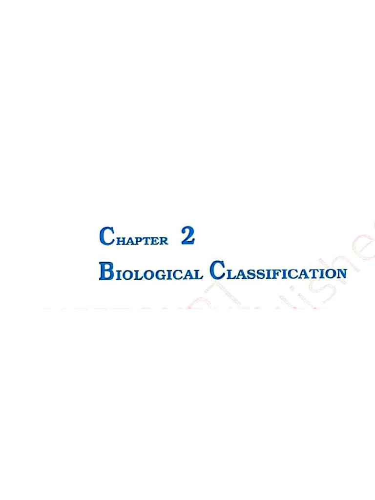 Biological Classification Class 11 | PDF