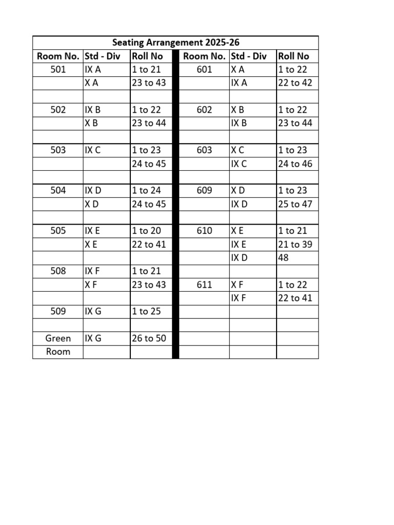 Seating Arrangement | PDF