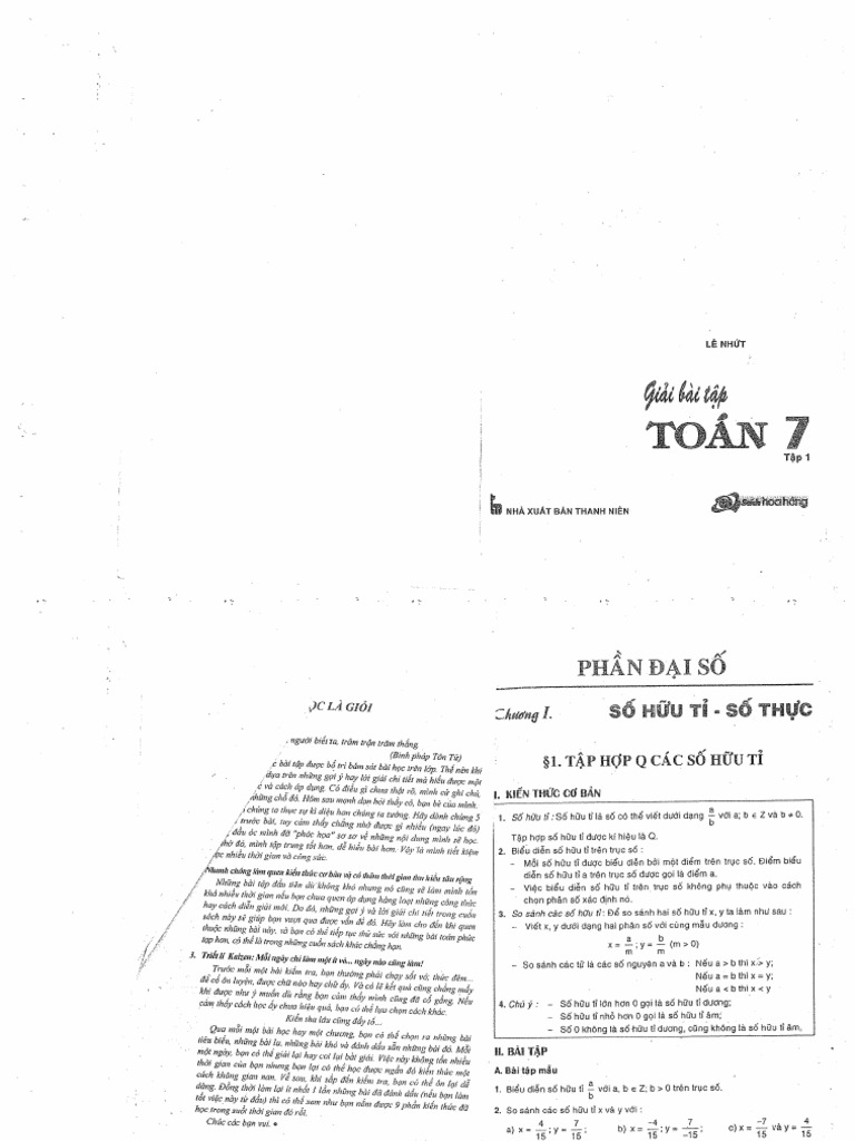 Giai BT Toan 7_tap 1 | PDF