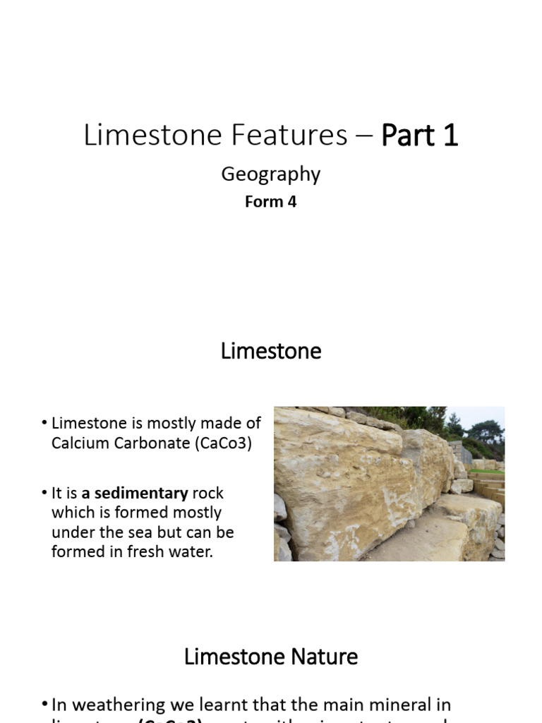Limestone Landscape Features Explained | PDF