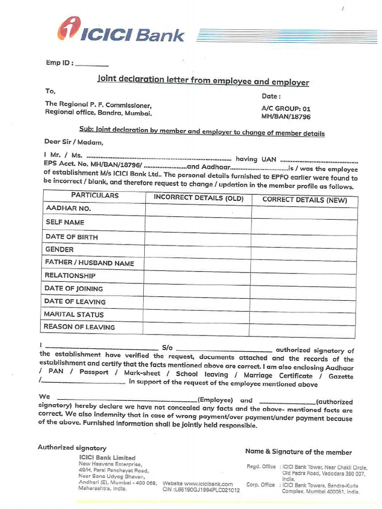 Joint Declaration Letter | PDF
