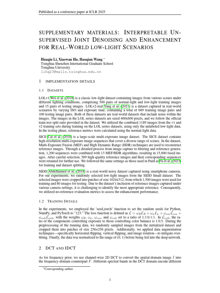 1007 Interpretable Unsupervise Supplementary Material | PDF | Exposure (Photography) | Digital ...