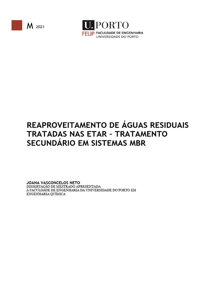 Reaproveitamento de Águas Residuais em ETAR | PDF | Água | Água reciclada