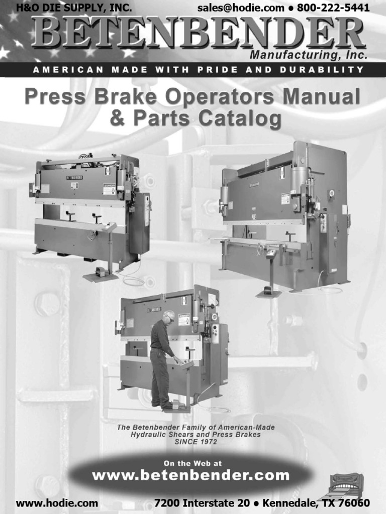 Press Brake Safety Guidelines | PDF | Sheet Metal | Mechanical Engineering