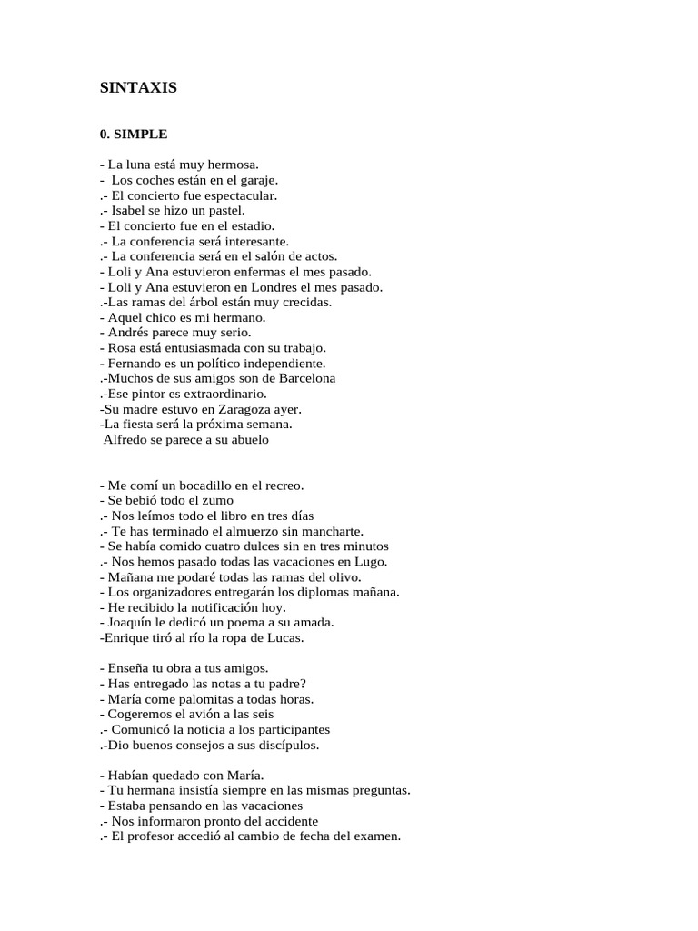 Sintaxis 1 O.... | PDF