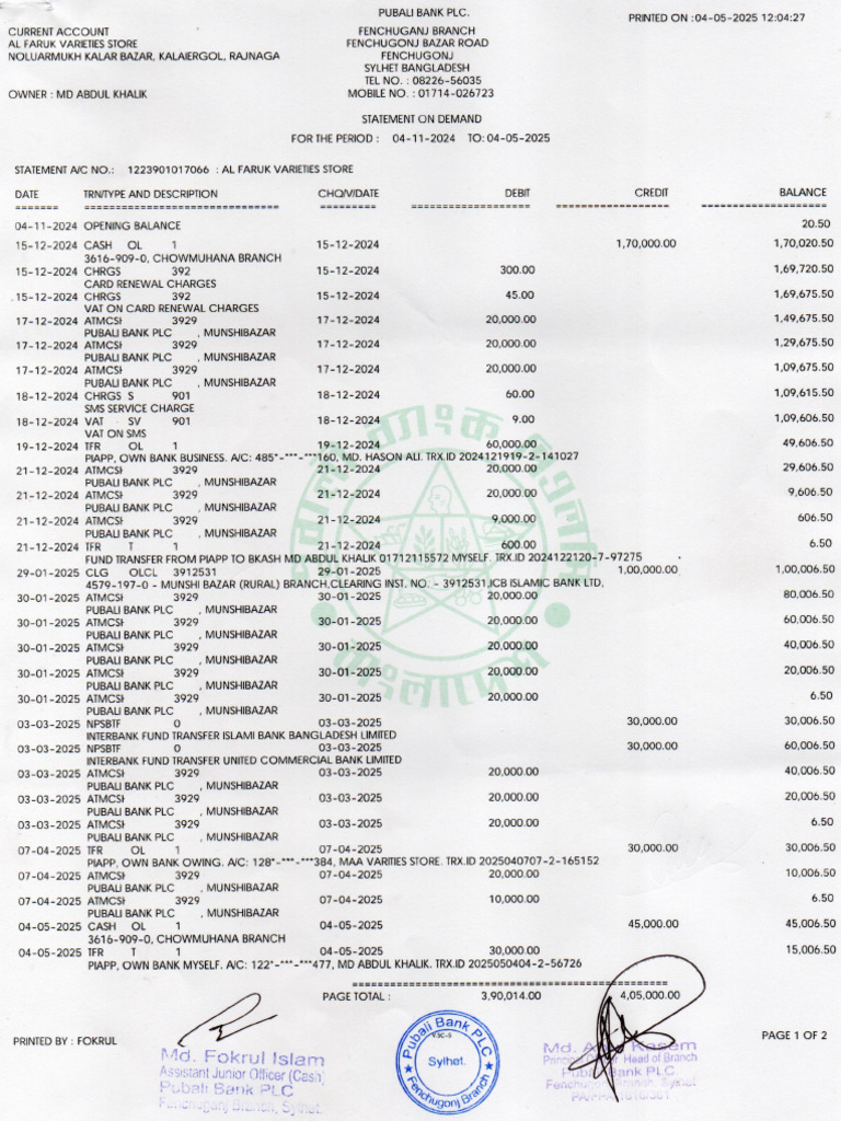 Bank Statement1 | PDF