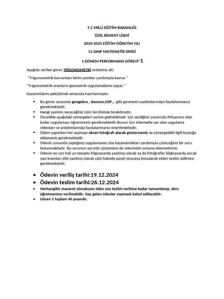 11 performans odevi | PDF