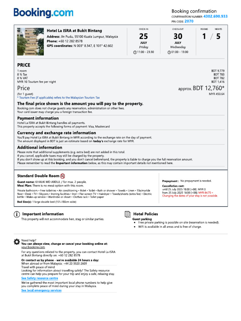 Hotel Booking | PDF