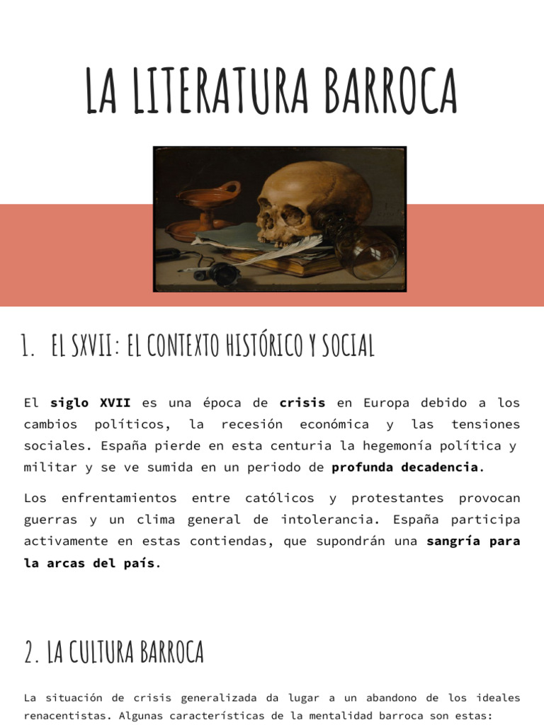 La Literatura Barroca | PDF | Barroco