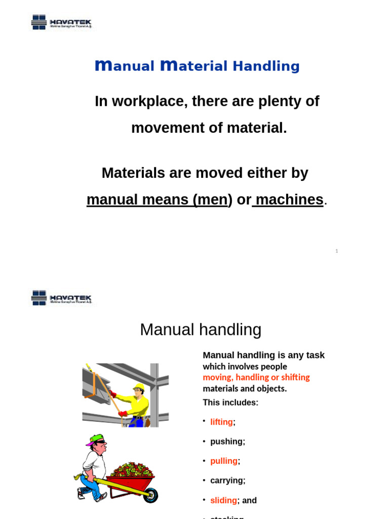 Manual Material Handling Training | PDF | Forklift