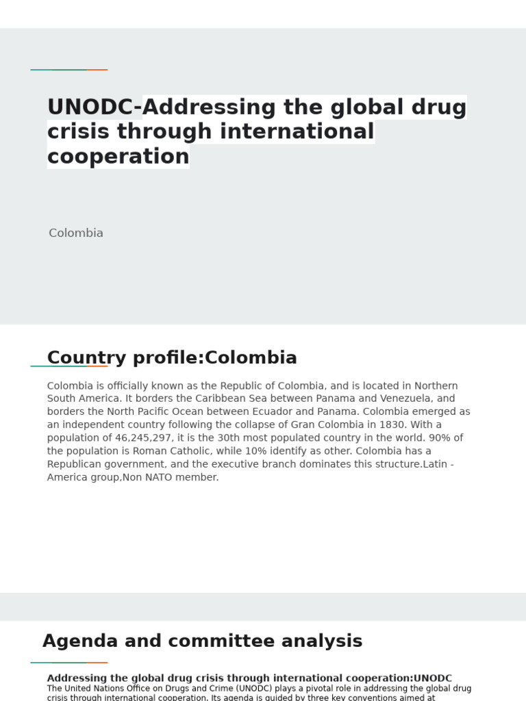 Colombia's Role in Global Drug Policy | PDF