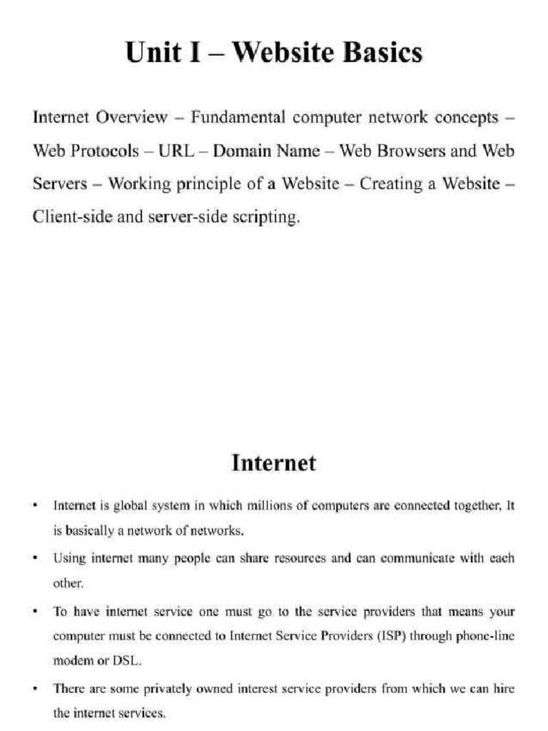 Web Essential - UNIT-1 | PDF