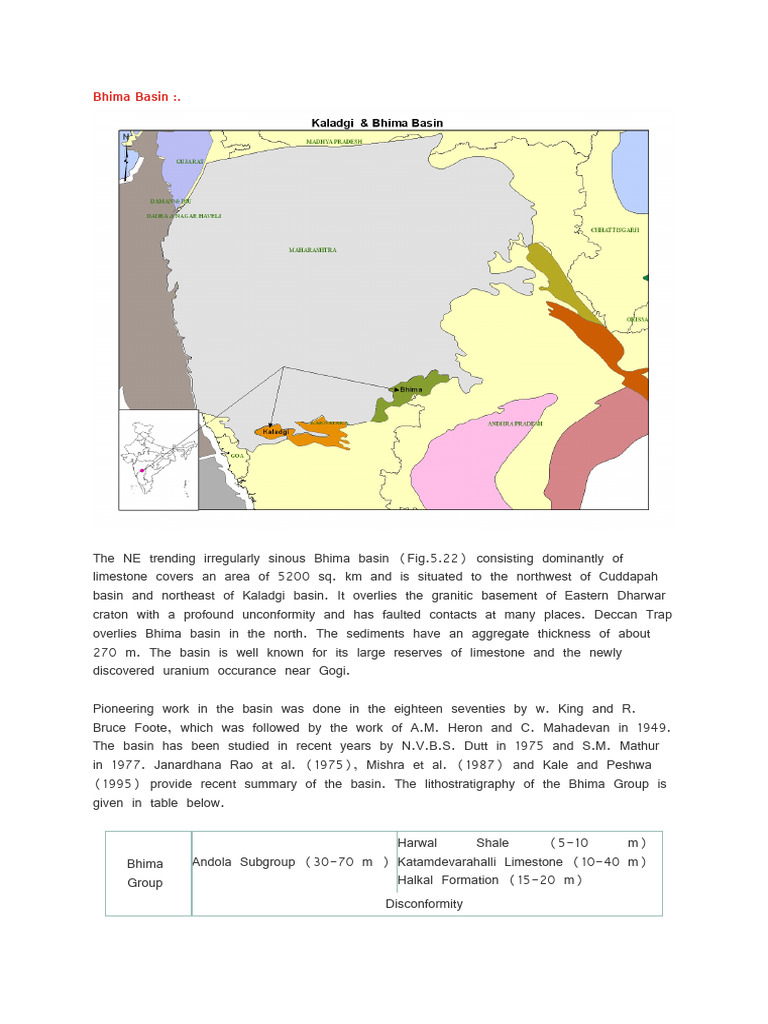 56cfe9b3909e3BhimaKaladgi Basin | PDF | Geology | Petrology