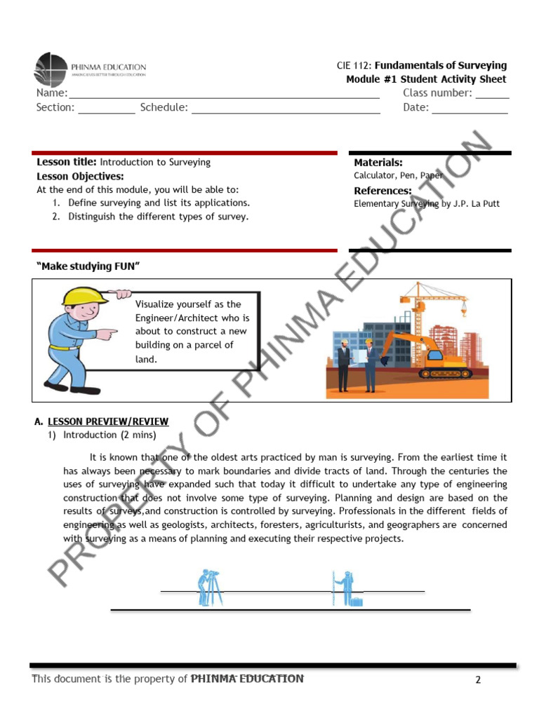 Cie 112 Fund. of Surveying Sas 1 | PDF | Surveying