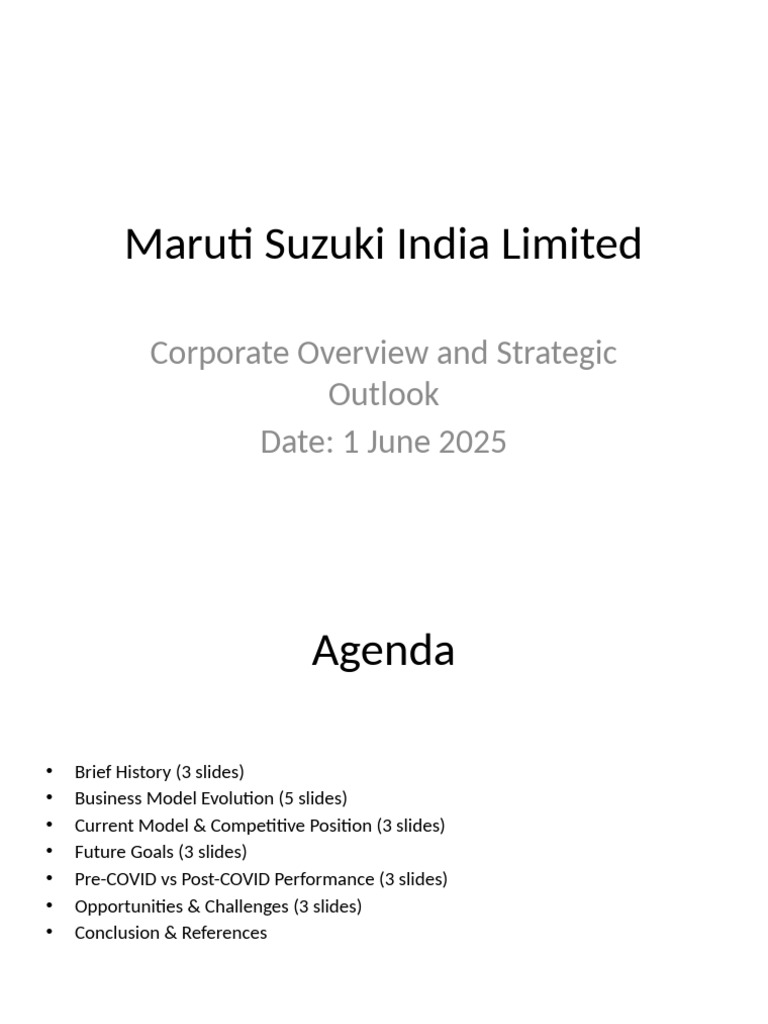 Maruti Suzuki Overview | PDF | Motor Vehicle | Economies