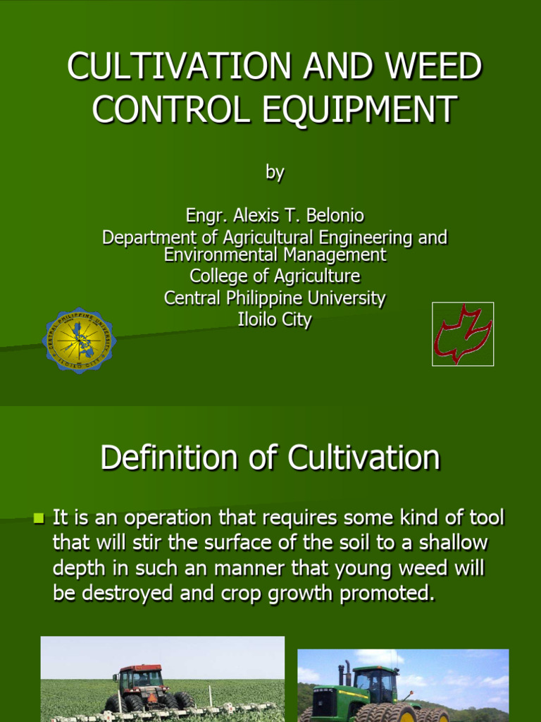 Chapter 09 Cultivation and Weed Control Equipment | PDF | Tillage | Tractor