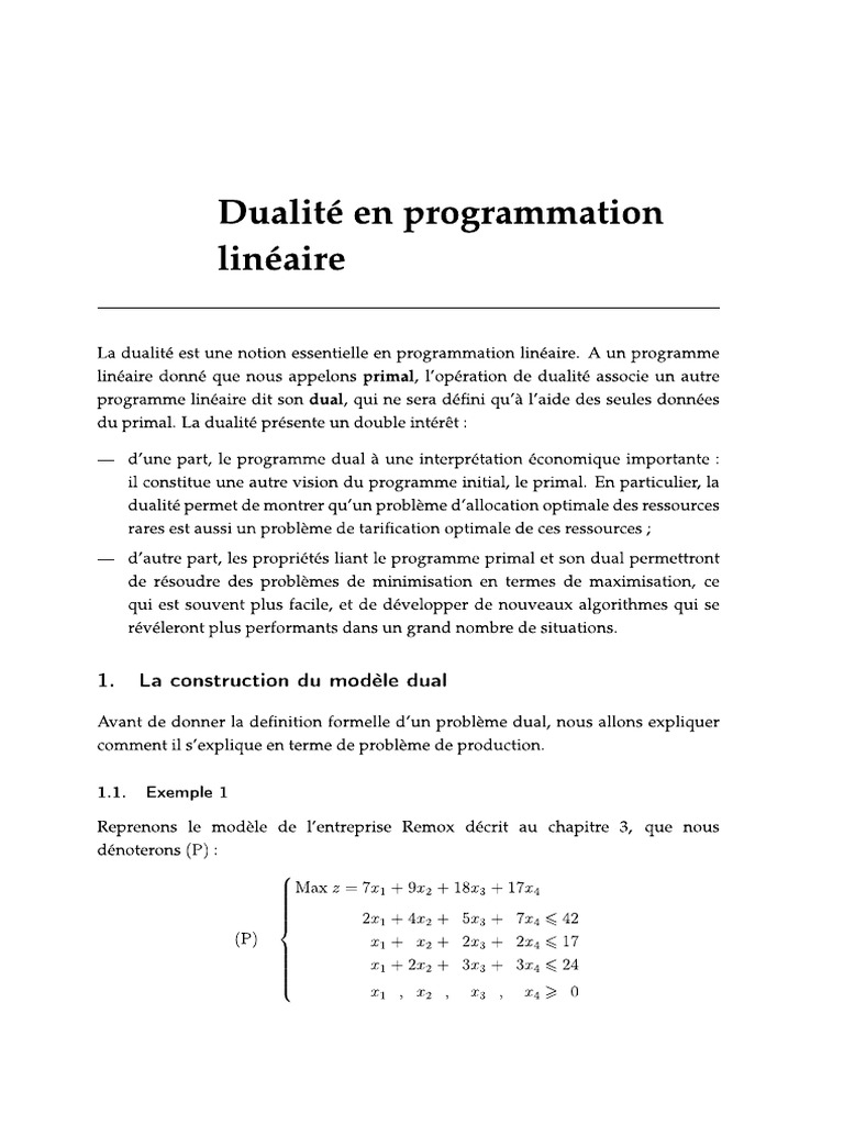 Dualité | PDF
