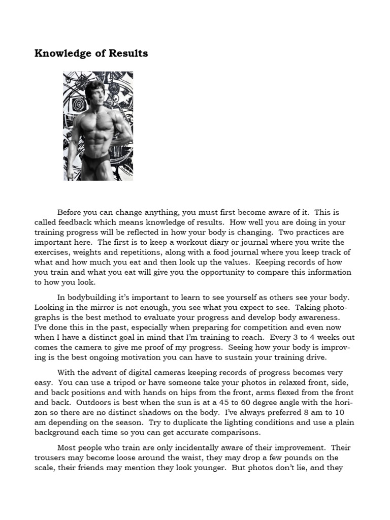Tracking Body Progress for Motivation | PDF | Motivation | Motivational