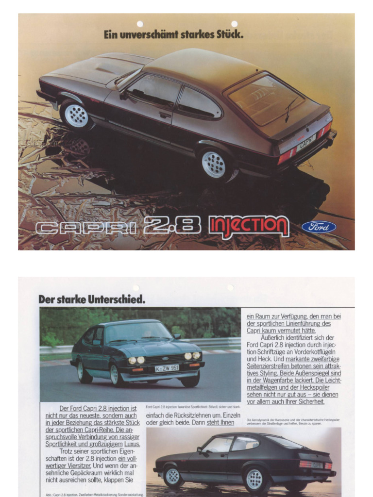 Ford Capri 2.8 Injection 1982 GER | PDF