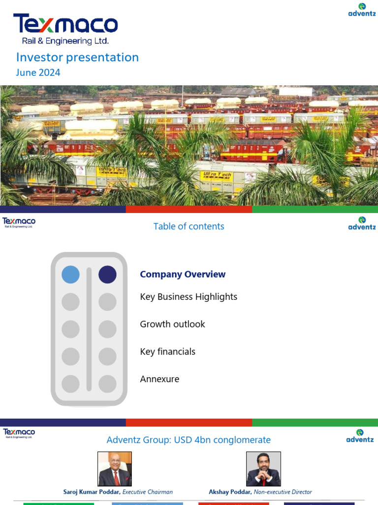 Texmaco Rail Engineering Q4 FY 24 Investor Presentation Jun 24 | PDF | Rail Freight Transport ...