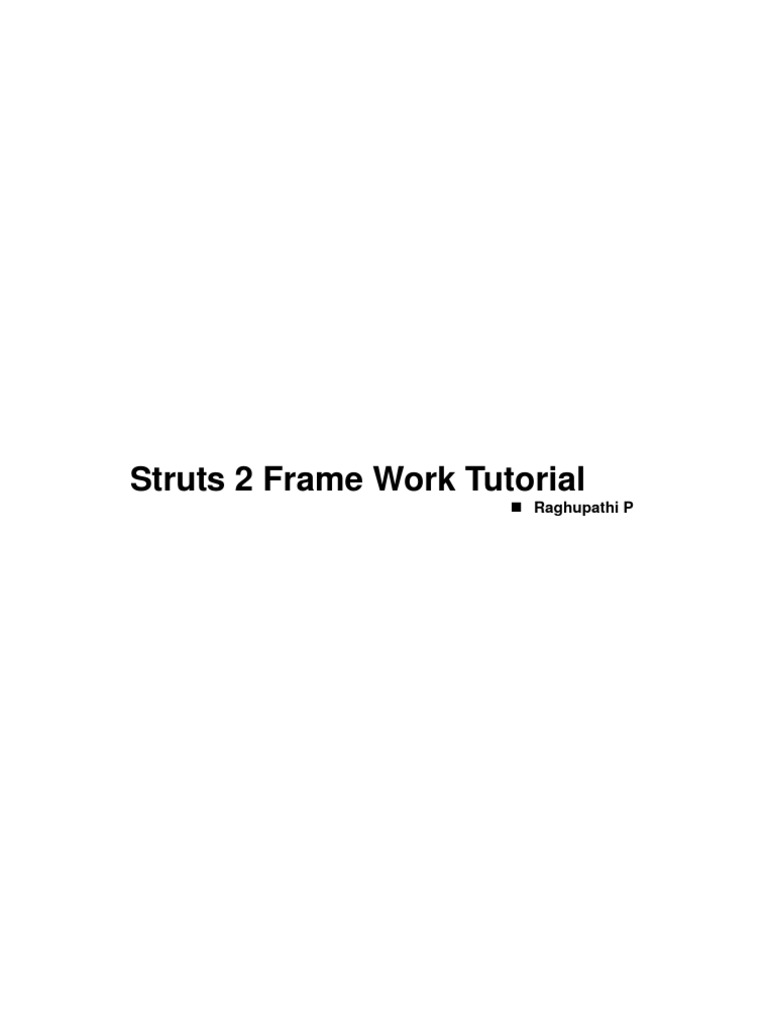Struts 2 FrameWork Tutorial | PDF | Model–View–Controller | Html