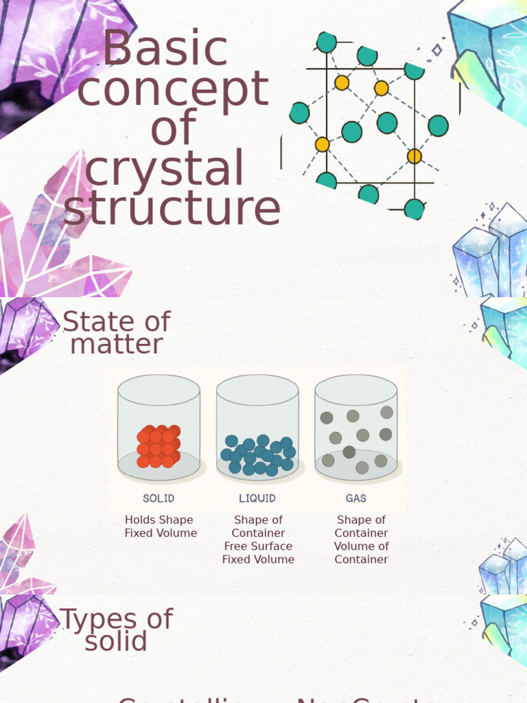 Basic Concept of Crystal Structure | PDF | Crystal Structure | Crystal
