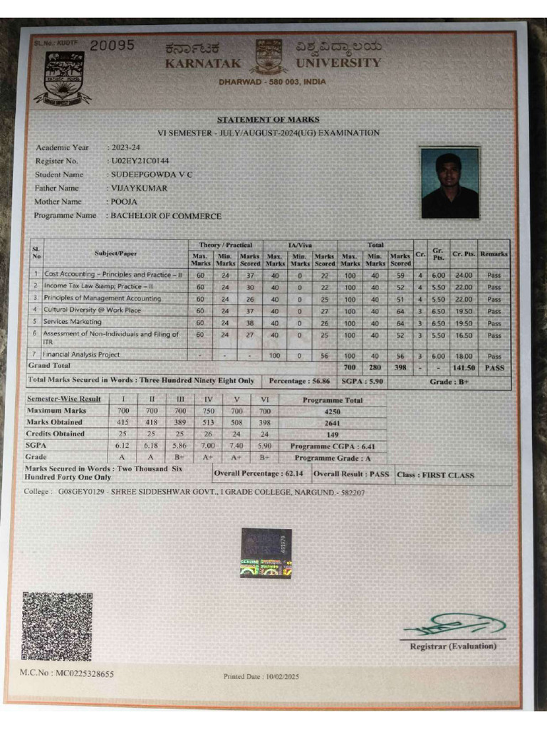 Degree Marks All | PDF
