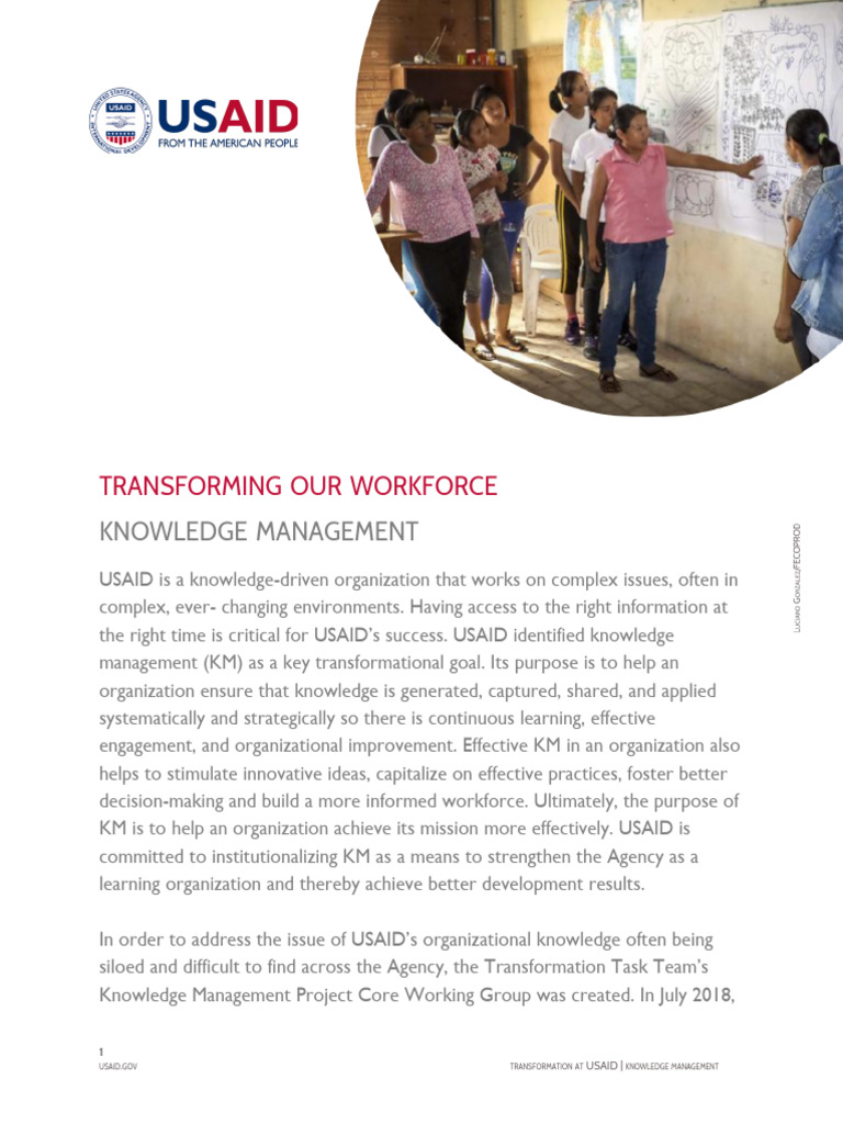 Transforming Our Workforce Knowledge Management - Usaid | PDF ...