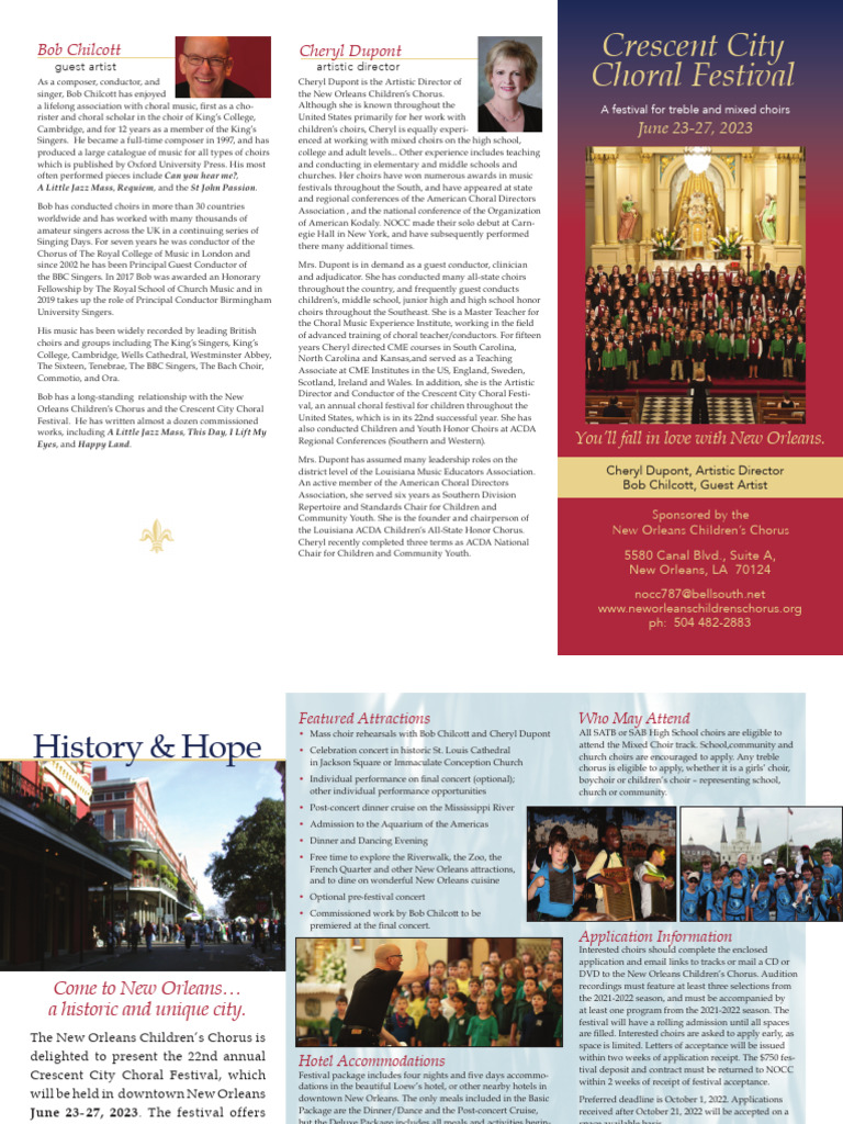 Choral Festival Brochure 2023 | PDF | Choir | Performing Arts